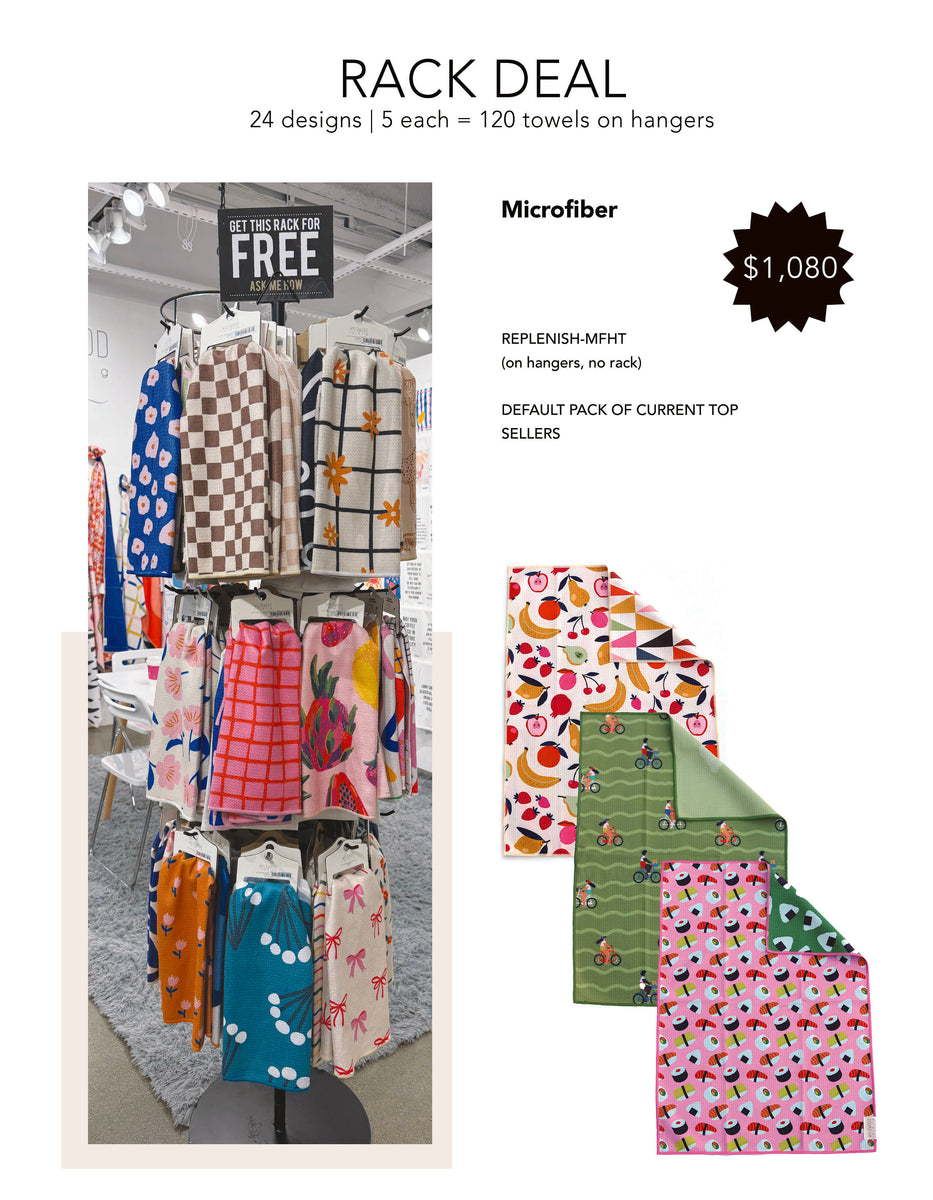 **MICROFIBER RACK - REPLENISHMENT - 24 DESIGNS – Wildwood Landing LLC